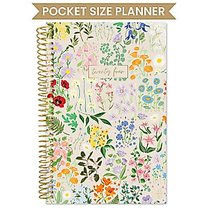 bloom daily planners 2024 Pocket Planner - 4” x 6” - (January 2024 - December 2024) - MINI Weekly/Monthly Agenda Organizer & Calendar Book - Garden Party