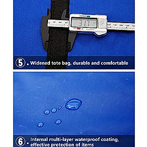 Large Moving Storage Bags, Extra Waterproof Moving Luggage Sturdy Foldable Resistant Bags Totes with Zippers Reusable Shopping Bag College Carrying Bag Travel Home Storage Packing 2 Pack (XL, Blue)