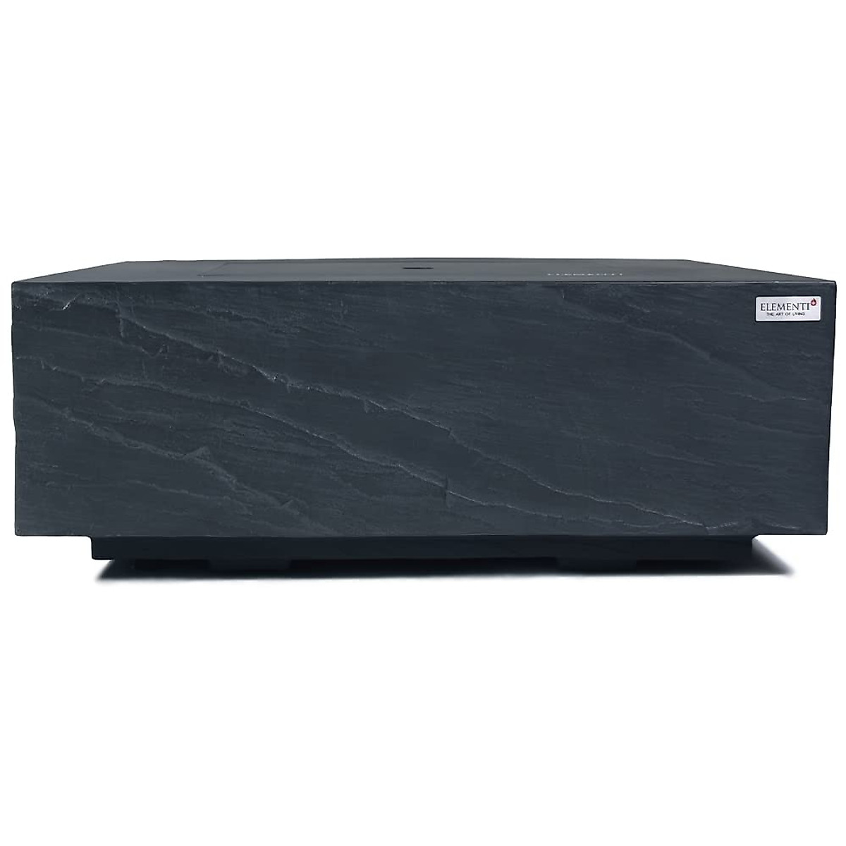 Elementi Plus Roraima Outdoor Table 40 Inches Fire Pit Patio Heater Concrete Firepits Outside Electronic Ignition Backyard Fireplace Cover Fire Glass Included Liquid Propane