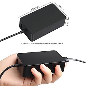 TREE.NB 48W 12V 3.6A Power Adapter Charger, Replacement for Microsoft Surface Pro 2 Surface Pro 1 & Surface RT Tablet, Windows 8 Tablet 1536 with 5V/1A USB Port