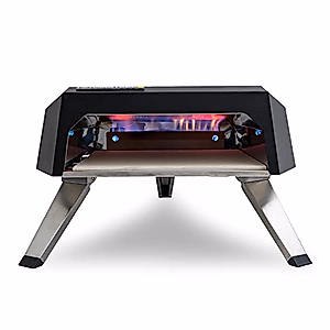 Permasteel 12-Inch Gas Pizza Oven with Cover | Outdoor Pizza Oven, Portable Gas Pizza Oven for Outside, PO-40001-BK, Propane Pizza Oven, Custom Backyard Pizza Maker