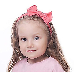 JOYOYO 16 Colors Soft Wide Turban Baby Headbands with 4.5 inches Hair Bow Headwraps for Baby Girls Infants Newborn Hair Accessories Toddlers Kids and Children