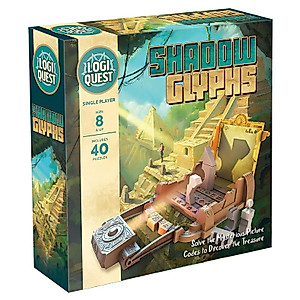 Shadow Glyphs Logic Puzzle Board Game | LogiQuest Puzzle Adventure Game | Kids & Family Puzzle Game | Includes 40 Puzzles | Convenient Portable Case | Ages 8+ | 1 Player | Avg. Playtime 15 Minutes