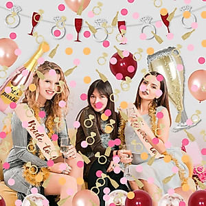 Veuve Before Vows Confetti Party Decor - Rendez Bridal Shower Photo props,Diamond Champagne Pink Rose Red Orange Round Confetti Perfect for Any Event