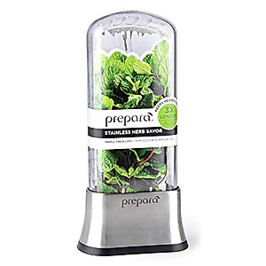 Prepara Kitchen Herb Savor Deluxe Airtight Storage Container, Stainless Steel