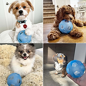 LumoLeaf Dog Treat Ball, 5" Interactive Pet Treat Dispensing Ball Toy with Adjustable Difficulty Setting, Slow Feeder Dog Puzzle Toys and Dog Enrichment Toys for Small to Medium Dogs and Cats.