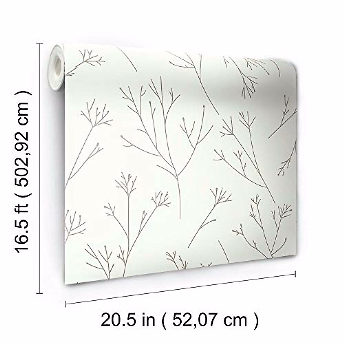 RoomMates RMK11678WP Brown and White Twigs Peel and Stick Wallpaper,Brown & White, Roll
