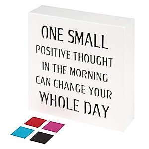 KAUZA Positive Thought Office Decor Inspirational Wall Art Plaques with Sayings Motivational Gifts
