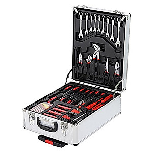 TUFFIOM Tool Box with Tools 799pcs Household Tool Set with Aluminum Trolley Case, Auto Repair Tool Kit Toolbox and Wheels