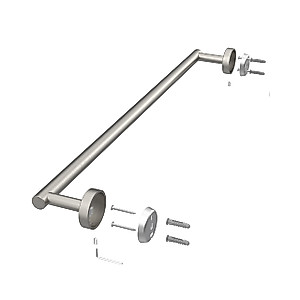 RARXTR 24 Inch Brushed Towel Bar Towel Rack for Bathroom Kitchen Hand Towel Holder Dish Cloths Hanger SUS304 Stainless Steel RUSTPROOF Wall Mount (Brushed Grey)