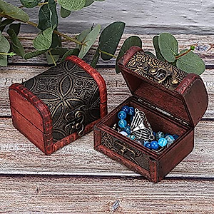 ZZYINH AN207 2Pcs Handcrafted Wooden Vintage Jewelry Storage Box Delicate Candy Box Jewelry Collection Necklace Bracelet Ring Holder Case New Small Jewelry