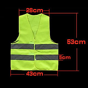AngelicaAP High Visibility Kids Safety Vest, Children Waistcoat Vest Grey Reflective Strips Traffic Clothes for Child