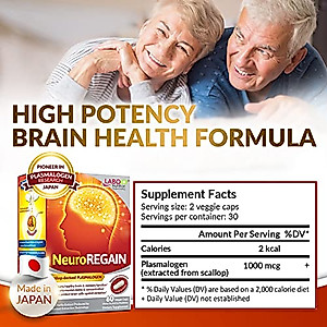 LABO Nutrition VesseCLEAR EX + NeuroREGAIN: Nattokinase NSK-SD, Elastin F for Clean & Flexible Blood Vessel, Cardiovascular & Circulation Support, Scallop-derived PLASMALOGEN for Brain Deterioration