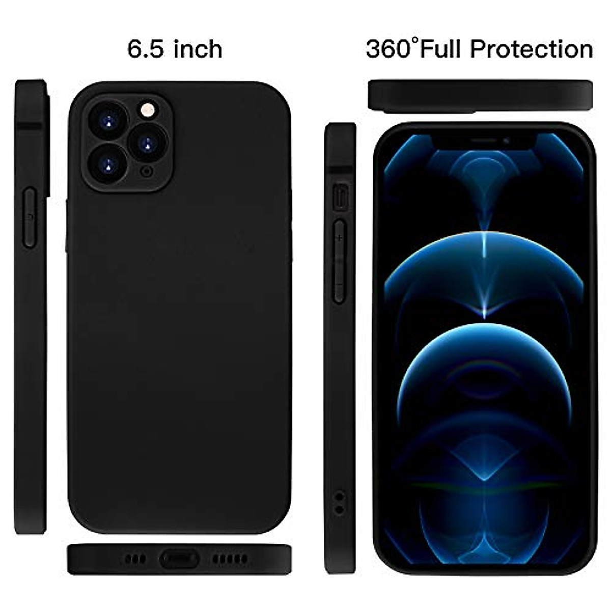 peafowl iPhone 11 Pro Max Case Compatible with iPhone 11 Pro Max Matte Silicone Gel Cover with Full Body Protection Anti-Scratch Shockproof Case Classic Black 6.5 inch