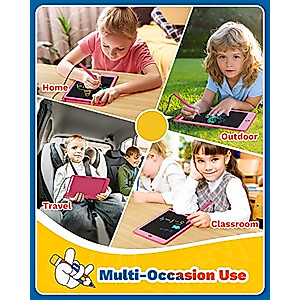 TEKFUN Kids Toys for 2 3 4 Years Old Boys Girls Toddler, 8.5inch LCD Writing Tablet Erasable Drawing Tablet Writing Pads, Kids Travel Learning Toys Boys Girls Birthday Gifts Age 3 4 5 6 7 (Pink)