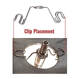 Pacific Dualies 18101 MAX EZ Air 7" Braided Stainless Steel Valve Stem Extensions with Small EZ Wire Clip For Ford E350/E450 Dually Trucks RVs Motorhomes with 2" Round Vent Holes