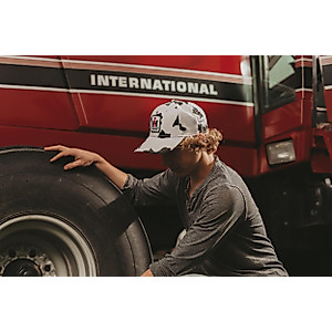 J&D Productions, Inc. International Harvester IH Logo Hat, Cow Print, 7 1/8