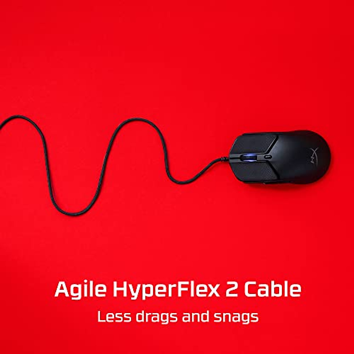 HyperX Pulsefire Haste 2 – Wired Gaming Mouse- Ultra Lightweight, 53g, 8000Hz Polling Rate, Precision Sensor, Hyperflex 2 Cable, Plug and Play – Black