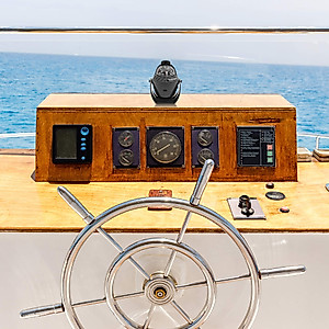 Boat Compass Dash Mount Flush - Boating Compass Dashboard Suction - Navigation Marine Compass Boats Surface Mount - Illuminated Dashboard Compass Ship - Electronic Sea Compass Suction Cup (Black)