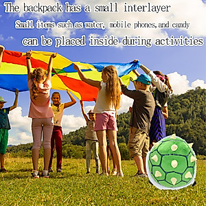 NIXFOX Kids Backpack,Backpack Turtle Shell Green Soft Stuffed Cartoon Cute Turtle Costume Backpack,Cosplay Costume Accessory Prop