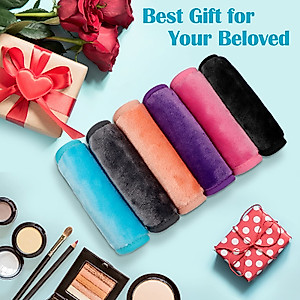 Orighty Makeup Remover Cloths 6 Packs, Makeup Removal Face Cleansing Cloth, Reusable Microfiber Facial Cleansing Towels, Remove Instantly Dirt with Just Water, 12 x 6 in, 6 Colors