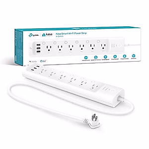 Kasa Smart Plug Power Strip & Kasa Smart Plug, WiFi Outlet Compatible with Alexa, Echo and Google Home, No Hub Required, Remote Control, 12 Amp, UL Certified, 2-Pack (HS103P2)