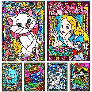 FFPTBNYX 6 Pack Full Drill Diamond Painting Kits for Adults&Beginners 5D DIY 6PCS Diamond Art Kits Paint with Round Diamonds and Gems for Home Wall Decor Gifts(11.8''x15.7'')