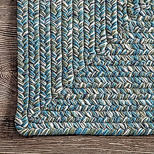 nuLOOM Wynn Braided Indoor/Outdoor Accent Rug, 3x5, Aqua