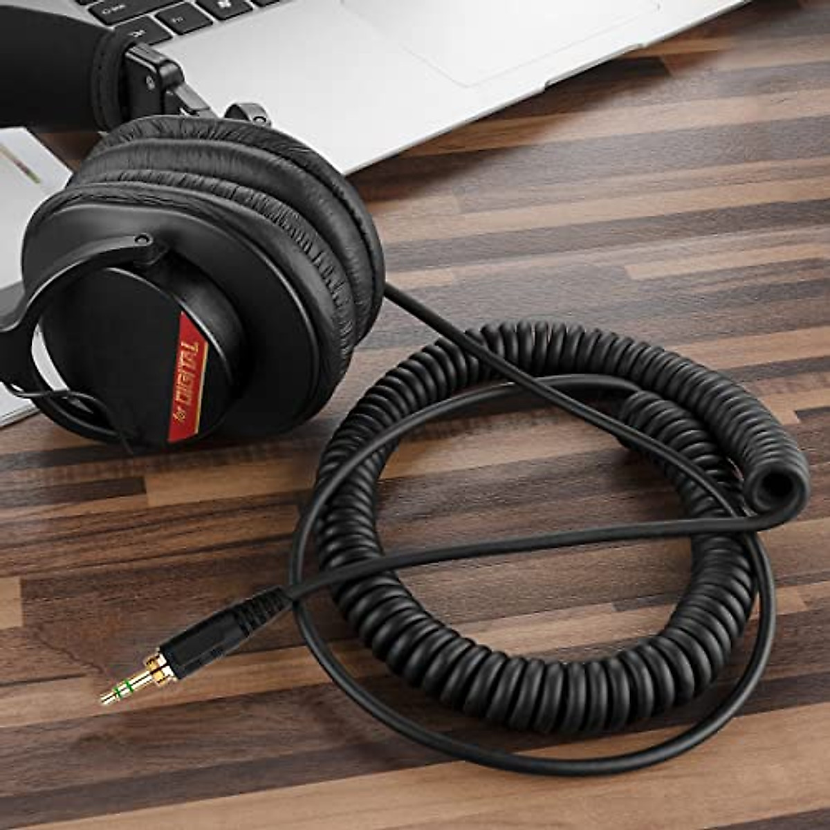 BUTIAO MDR7506 Cable, Replacement OFC Stereo Audio Spring Coiled Aux Cable with 6.35mm Adapter Extension Cord for Sony MDR-7506 MDR-7509 MDR-V6 MDR-V600 MDR-V700 MDR-V900 Headphones