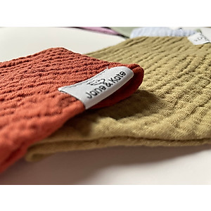 Jane and Kate - Baby Bibs 100% Cotton Newborn Toddler Drool Cloth Bibs For Unisex, Boy, Girl 0-18 Months | Muslin Bandana With Snaps Teething Bibs | Multi Pack Set Of 10 Plain Solid Colors