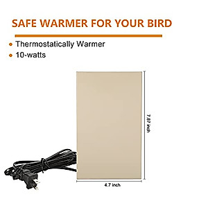 H&G lifestyles Bird Heater for Cage Snuggle Up Bird Warmer for Exotic Pet Birds 4.7X7.9 inch