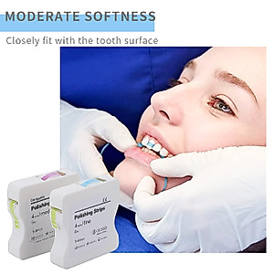 faruijie Dental Polishing Strip - Dental File for Teeth Deep Teeth Cleaning Tool Teeth Abrasive Finishing Strip Sanding Grinding Dental Sandpaper 4mm x 6M