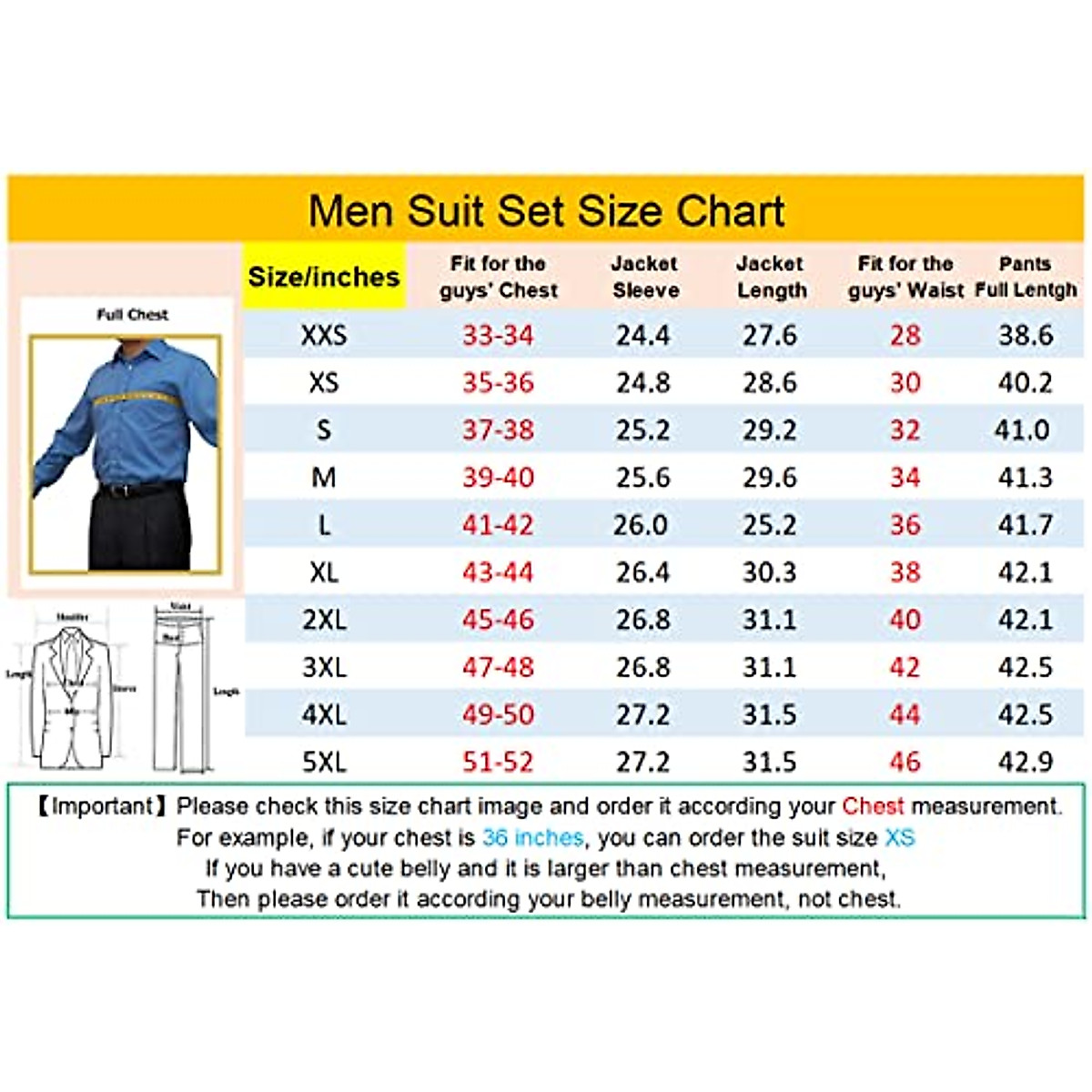 Big and Tall Mens Tuxedo Suits Slim Fit 3 Piece Formal Skinny Wedding Tux Ginger