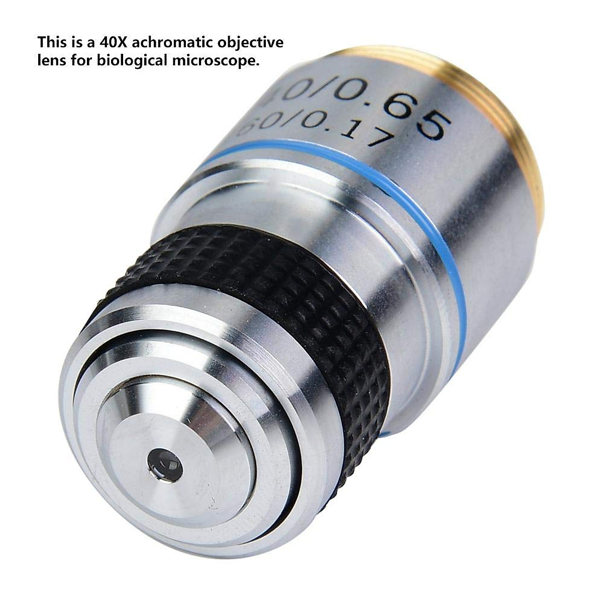 Achromatic Objective Lens，40X 185 Biological Microscope Achromatic Objectives Lens 160/0.17 Achromatic Microscope Objective Microscope amscope