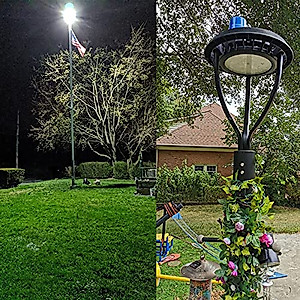 Led Post Top Light 100W with Photocell DLC ETL Listed 14,000Lm Outdoor Post Top LED Circular Area Pole Light [400W Equivalent] 5000K Daylight IP65 Waterproof Post Top Lamp for Garden Yard Street