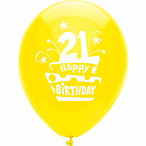 PartyMate Printed Latex Balloons, 8-Count, Colors may vary