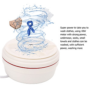 ciciglow Mini Washing Machine, Portable Ultrasonic Washing Machine with Multiple Suction Cup Base,18W, for Rags Towels Underwear Socks