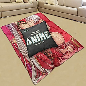Sexy Anime Waifu Blanket Hentai Boobs Oppai Ecchi Anime Lightweight Bedding Super Soft Flannel Throw Blankets for Bed Living Room Couch Sofa, All Season Blanket for Otaku Adults