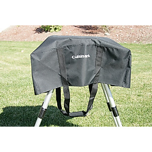 Cuisinart Portable Gas Grill with 150 sq. in. Cooking Surface and Tote Cover - Portable Tabletop Propane Grill for Camping, Tailgating