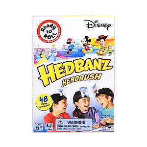 Disney Hedbanz Headrush Game Bundle Disney Headbanz Headrush Ready to Roll Game Disney Board Games for Kids Families Disney Card Games Party Supplies hedbanz disney game for kids