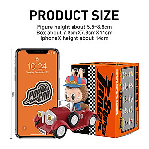 pop mart POP CAR Super Track Series 3PC Exclusive Action Figure Box Toy Bulk Box Popular Collectible Art Toy Cute Figure Creative Gift, for Christmas Birthday Party Holiday