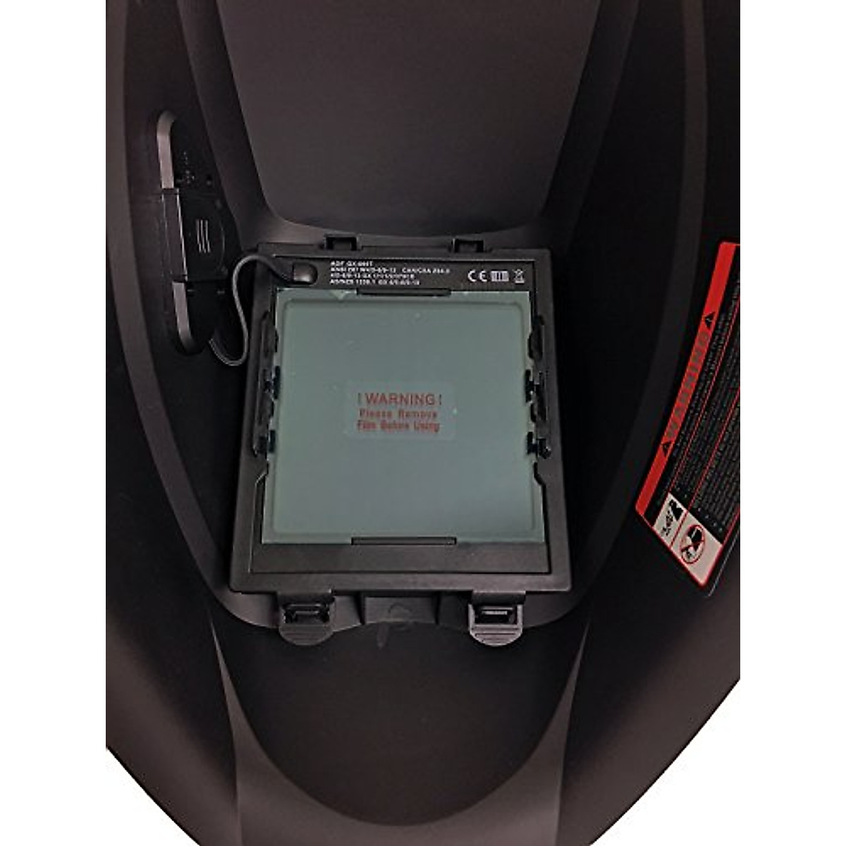 Instapark ADF Series GX990T Solar Powered Auto Darkening Welding Helmet with 4 Optical Sensors, 3.94" X 3.86" Viewing Area and Adjustable Shade Range #5 - #13 American Eagle