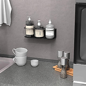 Goodliest Purpose Spray Bottle Holder, Cans Wall-Mounted Storage Rack, Heavy-Duty Powder Coated Metal Storage Shelves for Garage and Home, Holder Rack Organizer for Garage and Workspace 1Holes