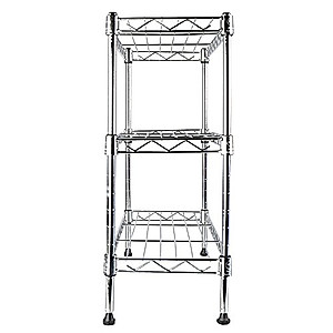 Apollo Hardware Chrome 3-Shelf Wire Shelving 7.5"x17.5"x16.5"