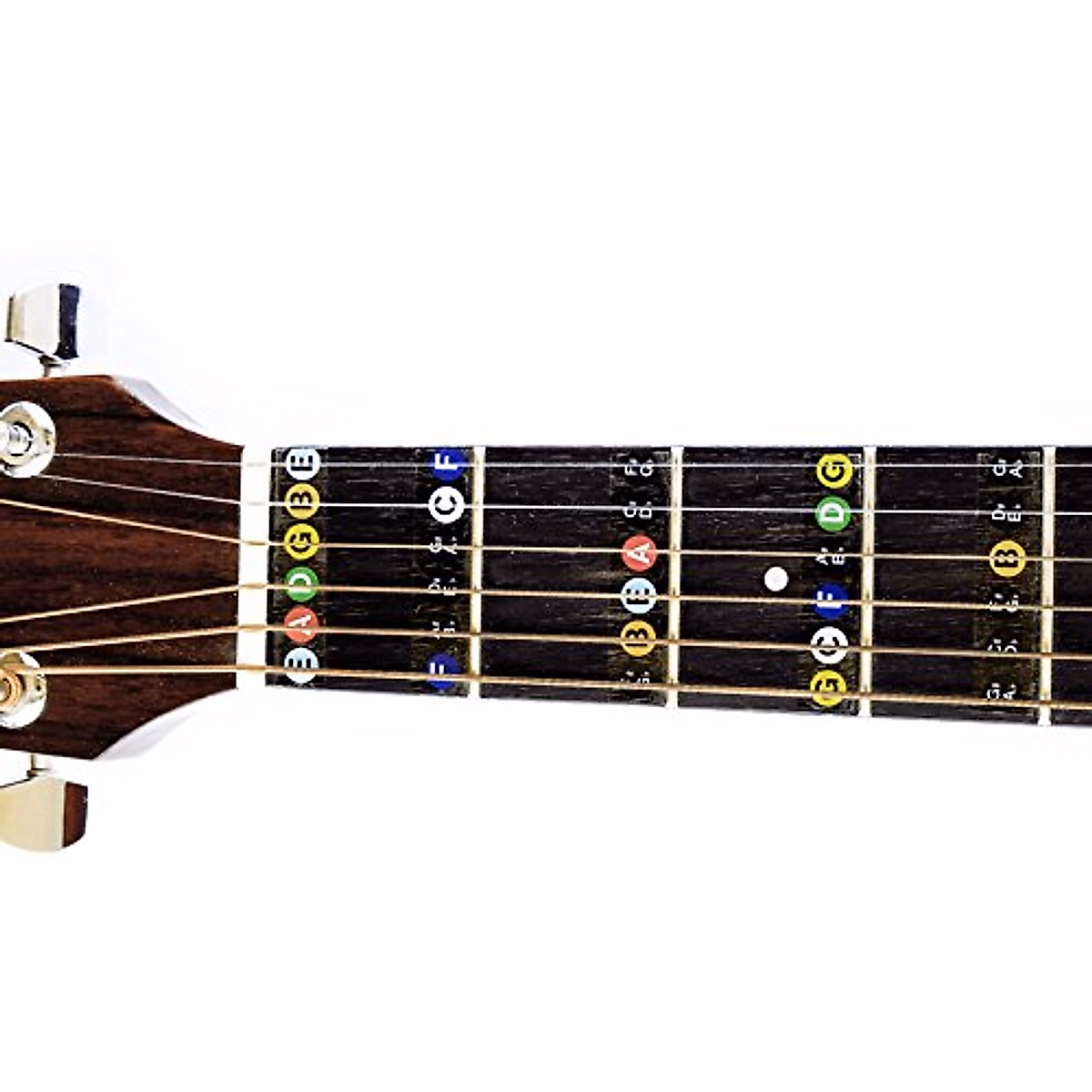 Guitar Fret Stickers- Color Coded- for Fretboard Note Positions