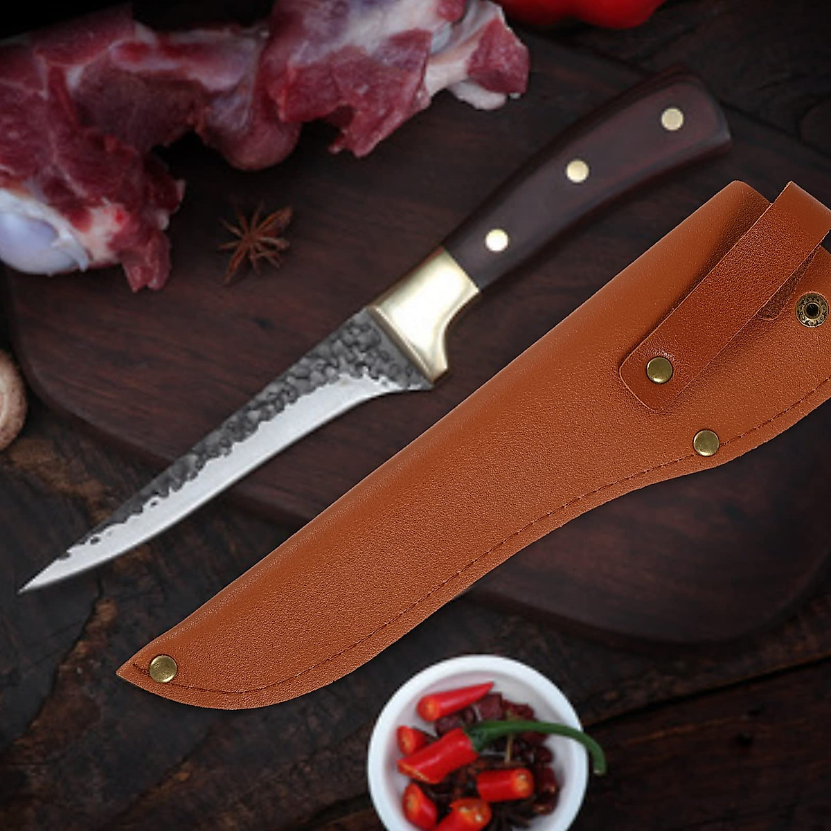 Hemoton Leather Holster 2pcs Scabbard Holster Leather Mini Butcher Leather Protector