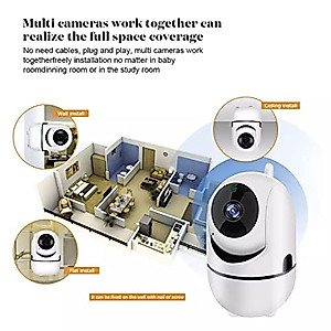 Qiocobo Smart WiFi Indoor Security Camera for Home Pet Dog Cat Camera, 2 Way Audio Voice Interaction, Motion Detection Night Vision (YC-M1)