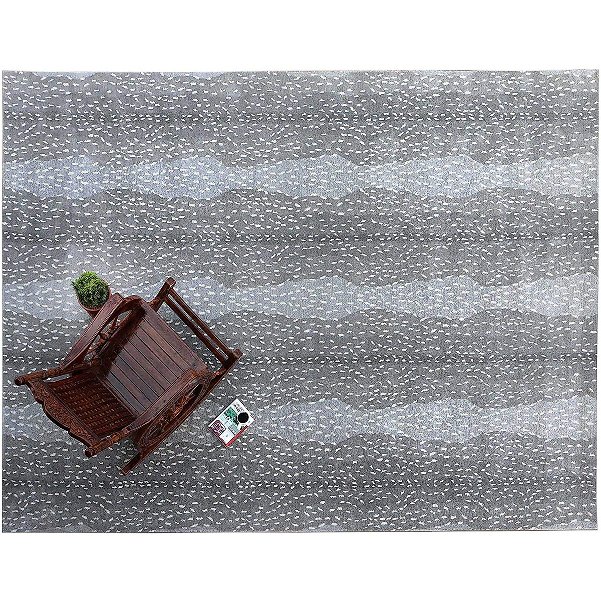 Antelope Rug Grey tuft Rug Wool Rug 8x10 Handmade in India Area Rug for Living Room