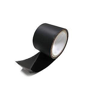 LLPT Aluminum Black Foil Tape Matt None Reflective Heavy Duty 3.94 Mil 2 Inch x 33 Feet High Thermal Conductive Adhesive Hot Cold Air Duct Tape for Metal Repair Pipe(NC233)