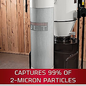 JET JCDC-3 Cyclone Dust Collector, 2-Micron Filter, 1240 CFM, 3HP, 1Ph 230 (717530K)